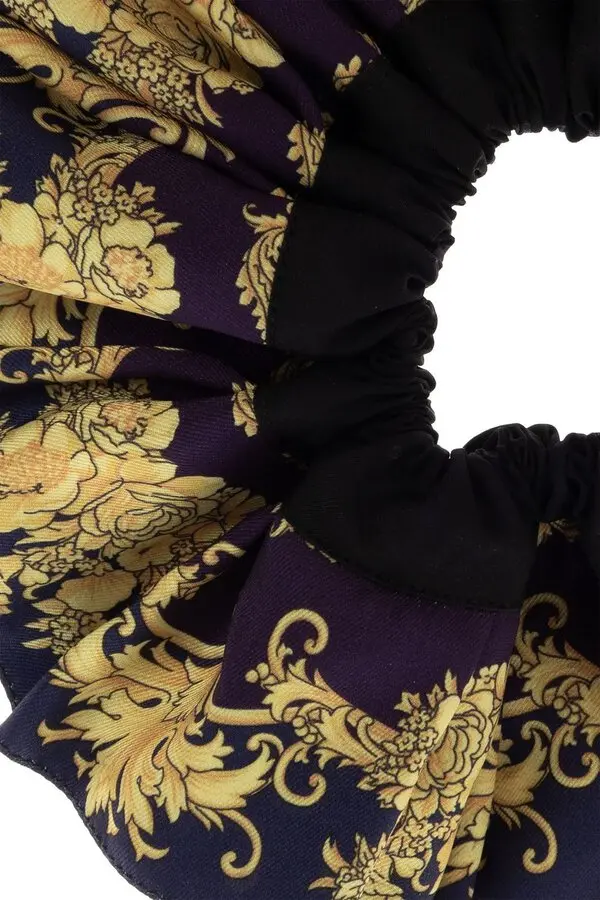 Versace Printed Poplin Scrunchie - Black