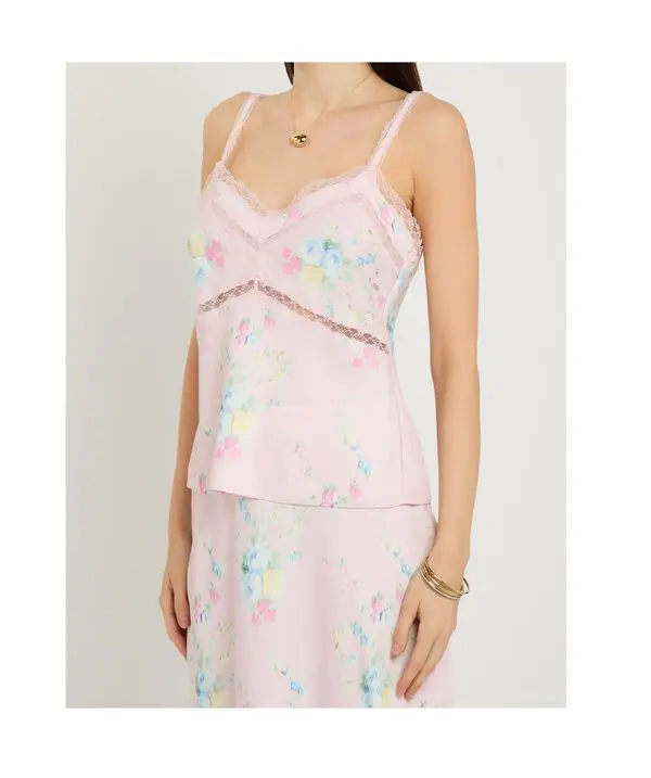 LoveShackFancy Floral Print Tank Top