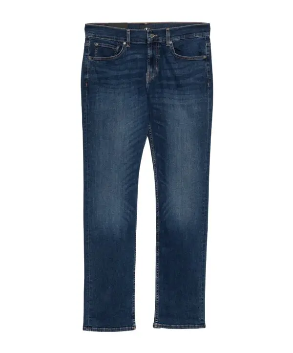 7 For All Mankind Faded-effect Straight-leg Jeans