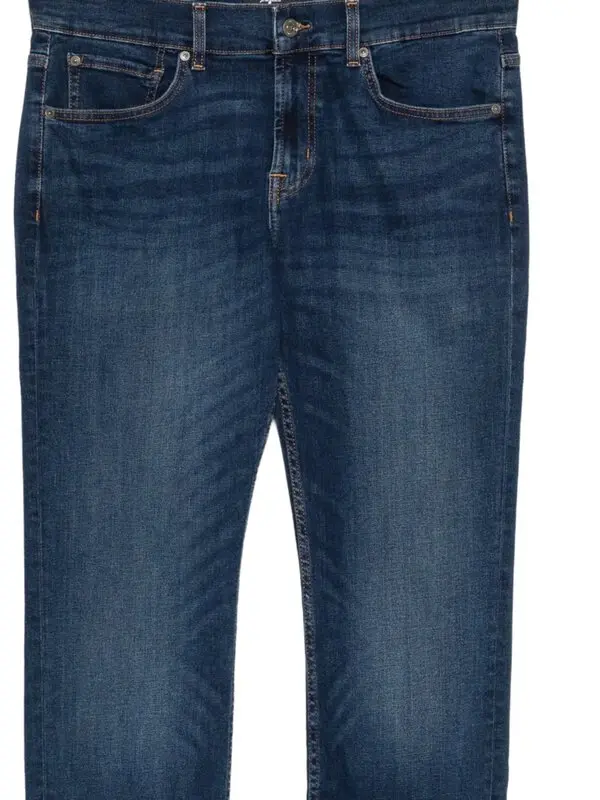 7 For All Mankind Faded-effect Straight-leg Jeans