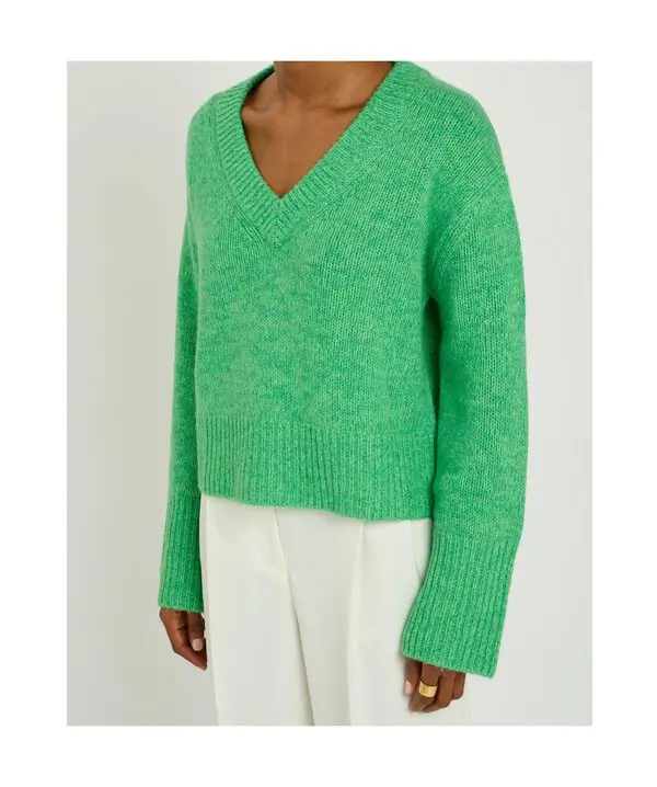 LISA YANG Ribbed V-neck Sweater