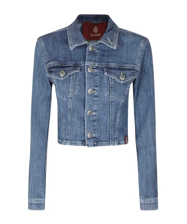 DONDUP Cropped Fitted Denim Jacket