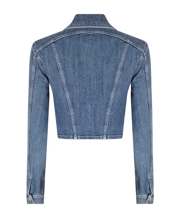 DONDUP Cropped Fitted Denim Jacket
