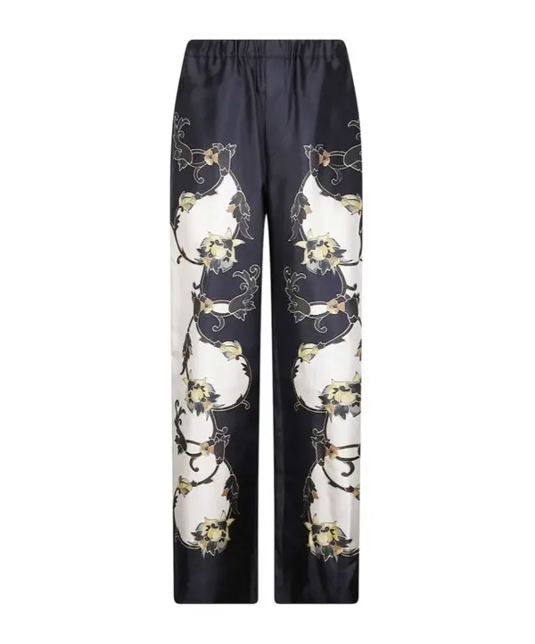 La DoubleJ Club Printed Wide-leg Pants