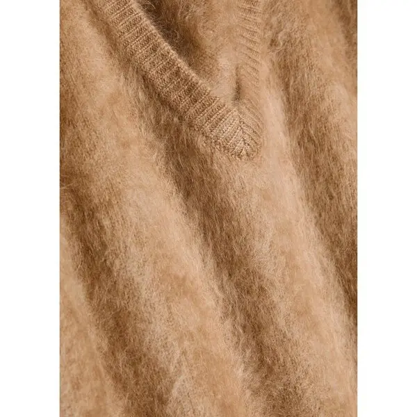 LISA YANG Brushed Design Sweater - Tan