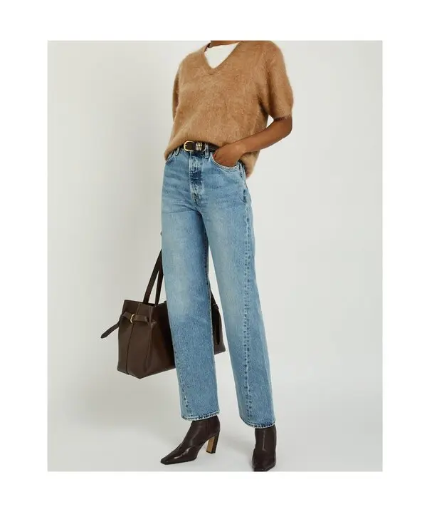 LISA YANG Brushed Design Sweater - Tan