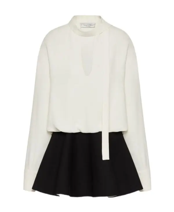 Valentino Garavani Stitched Detail Dress - White