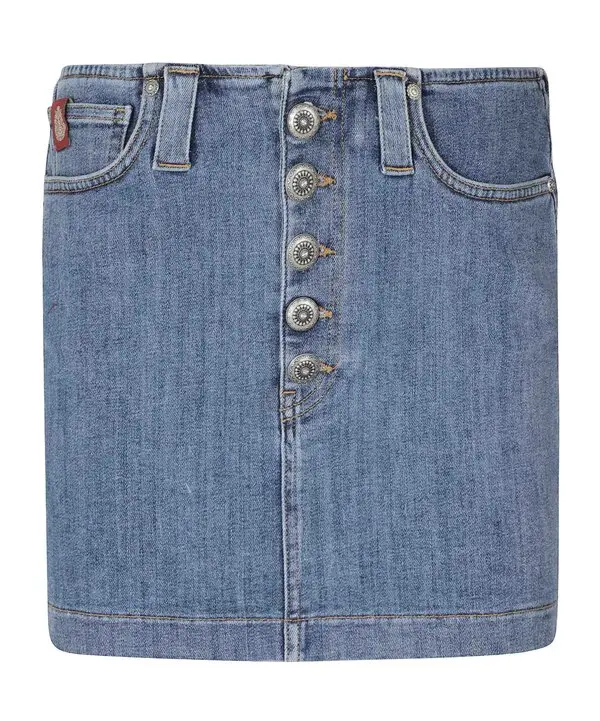 DONDUP Button-front Denim Mini Skirt