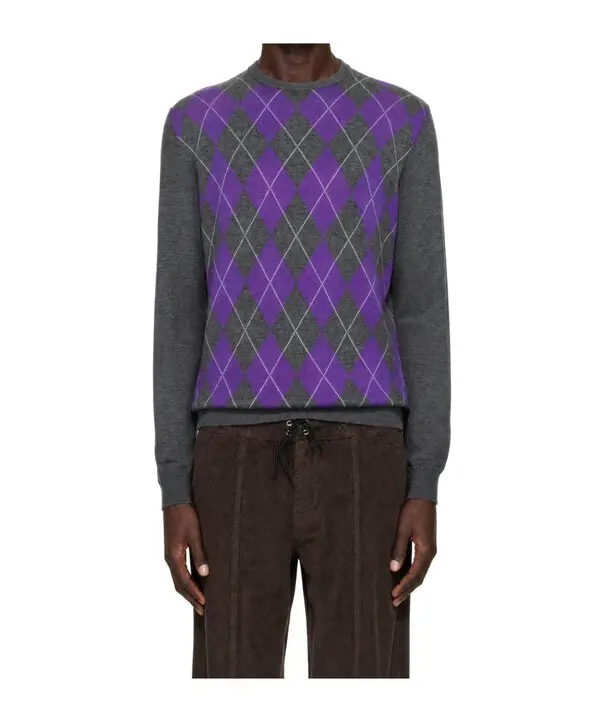 Gimaguas Angel Argyle Knitted Sweater