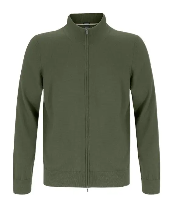 Hugo Boss Zip-up Virgin Wool Sweater