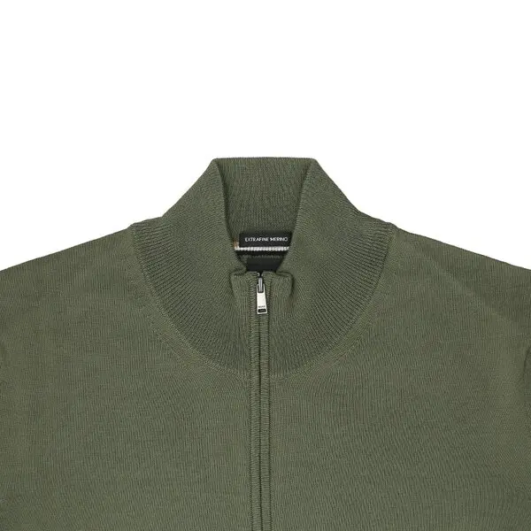 Hugo Boss Zip-up Virgin Wool Sweater