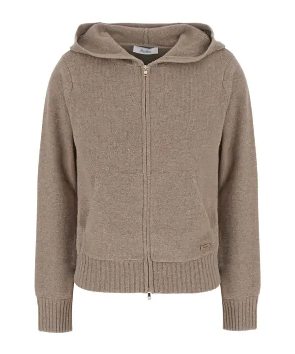 Max Mara Zip-up Knitted Hoodie - No