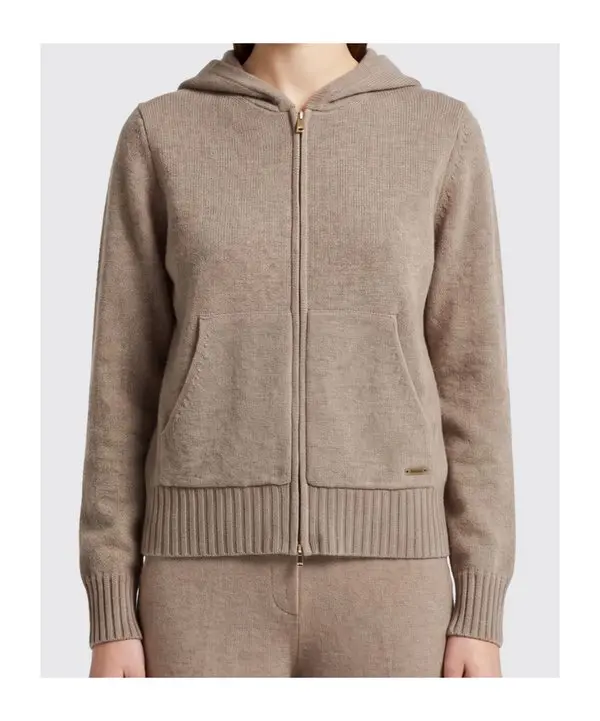 Max Mara Zip-up Knitted Hoodie