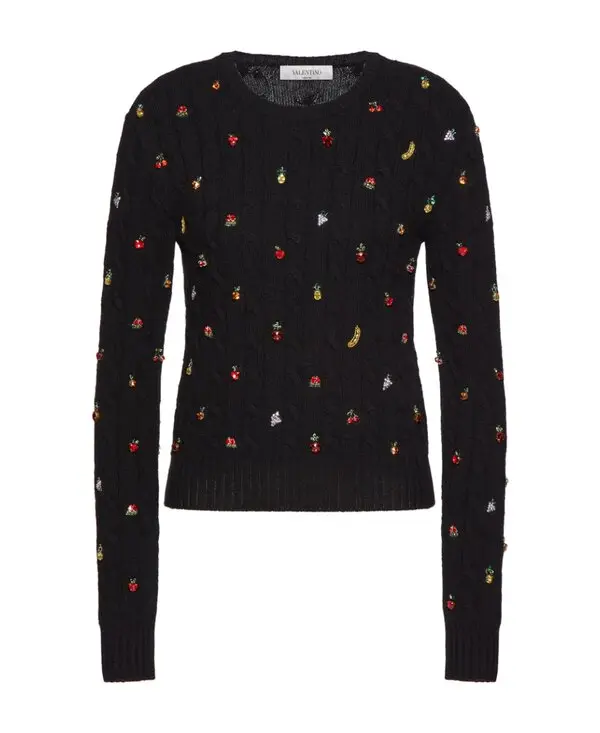 Valentino Garavani Long-sleeved Wool Knitted Pullover