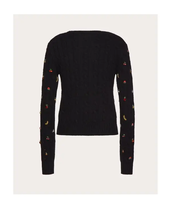 Valentino Garavani Long-sleeved Wool Knitted Pullover