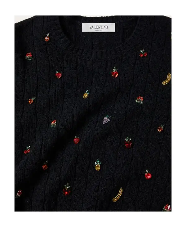 Valentino Garavani Long-sleeved Wool Knitted Pullover