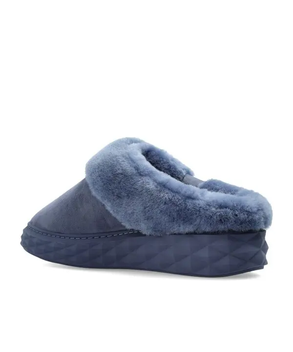JIMMY CHOO Diamond Maxi Shearling Mules
