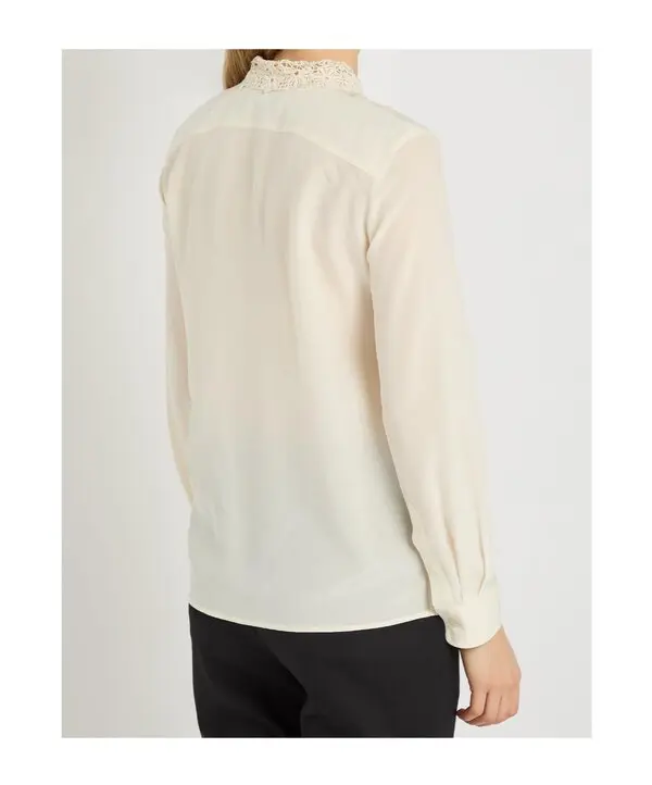 NILI LOTAN Zola Long-sleeve Lace Shirt