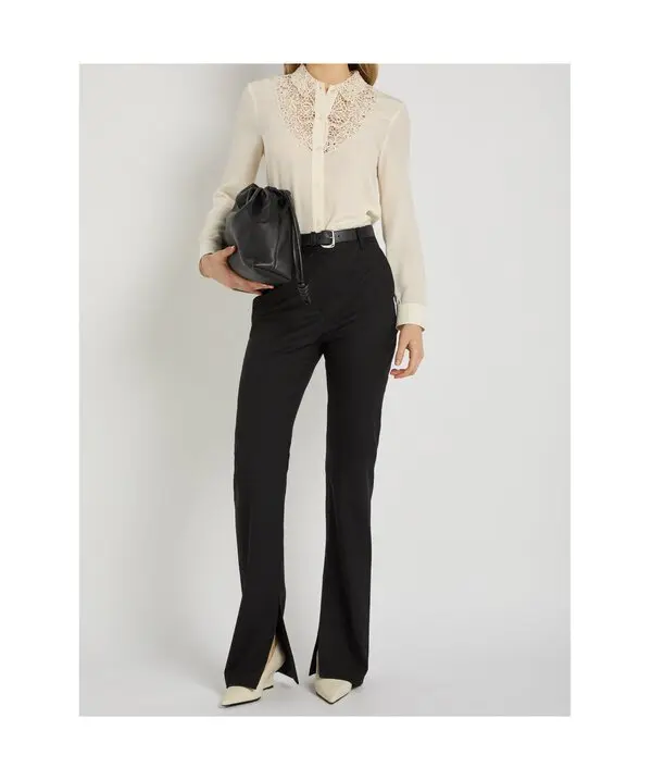 NILI LOTAN Zola Long-sleeve Lace Shirt