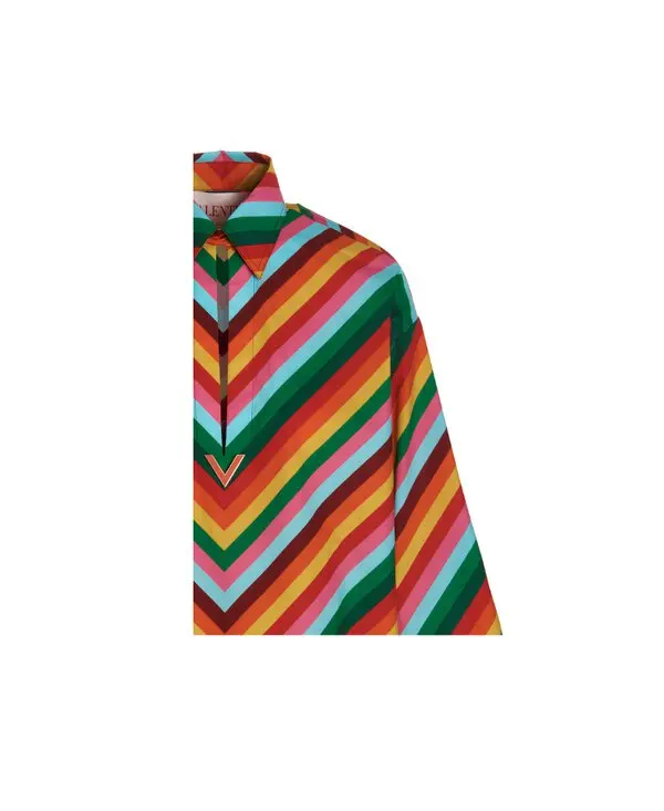 Valentino Garavani Rainbow Striped Shirt