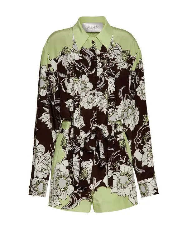 Valentino Garavani Floral Printed Jumpsuit - Black