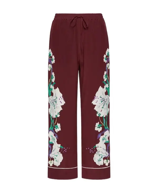 Valentino Garavani Floral Embroidered Pajamas