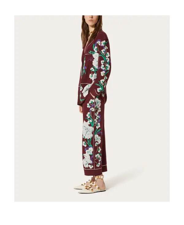 Valentino Garavani Floral Embroidered Pajamas