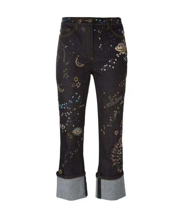 Valentino Garavani Dark Blue 'astro Couture' Jeans