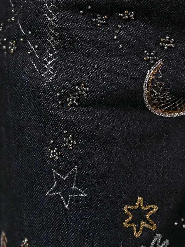 Valentino Garavani Dark Blue 'astro Couture' Jeans