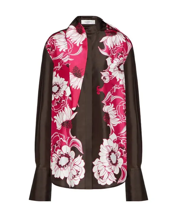 Valentino Garavani Floral Patterned Long-sleeved Shirt - Pink