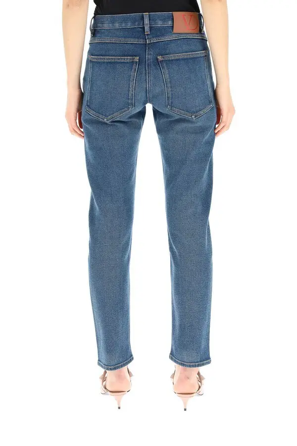 Valentino Garavani Logo-patch Denim Jeans