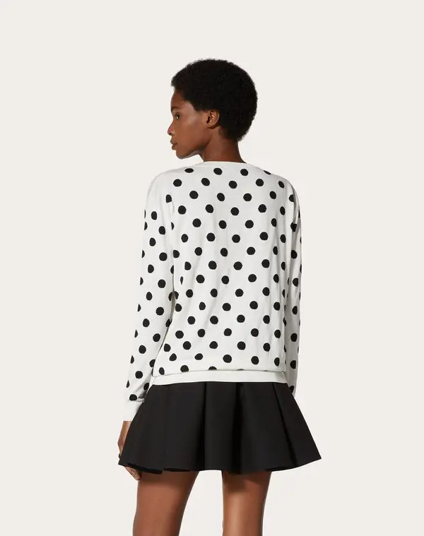 Valentino Garavani Logo V-neck-wool Sweater