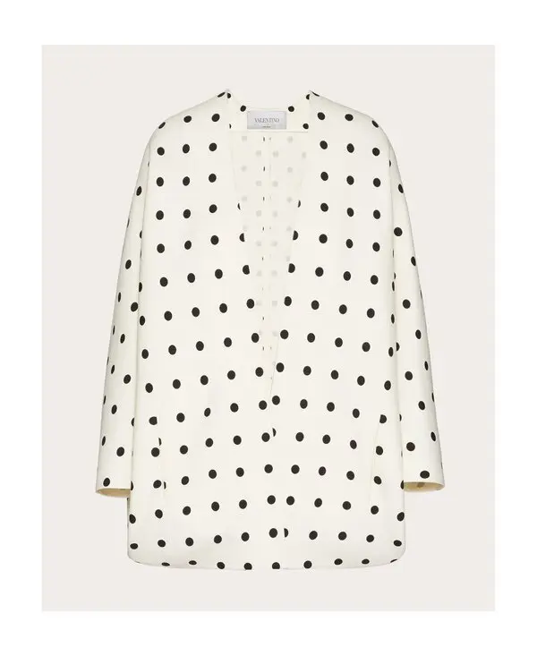 Valentino Garavani Wool And Silk Cloak - White