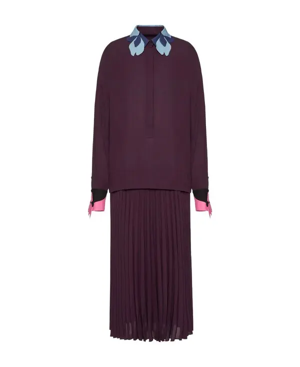 Valentino Garavani Pleated Dress - Red
