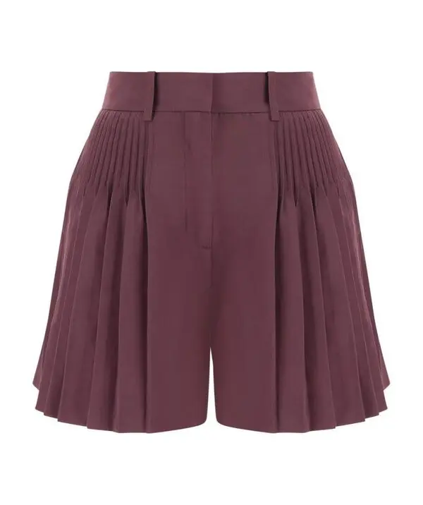 Valentino Garavani Pleated Wide-leg Shorts