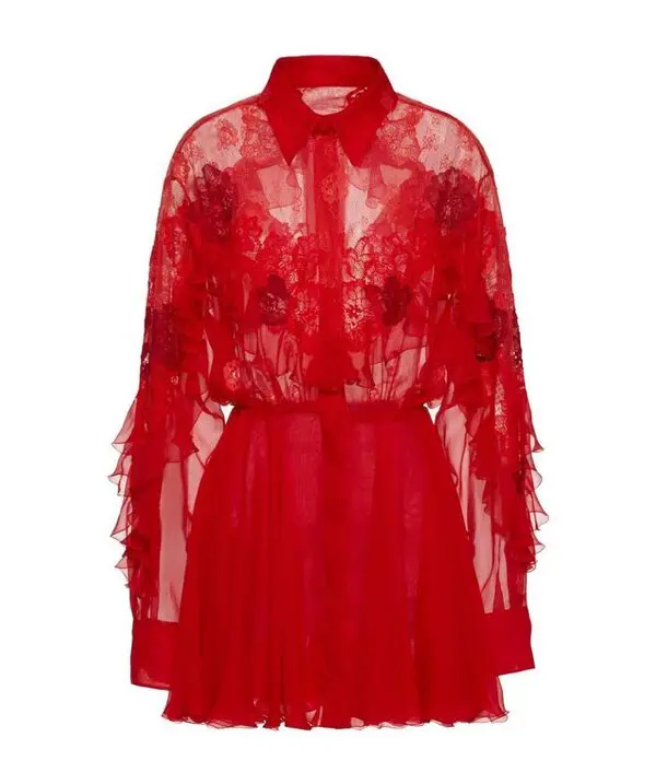 Valentino Garavani Translucent Shirt Dress