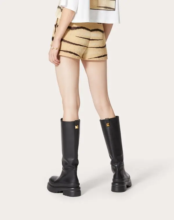 Valentino Garavani Wide-leg Wool Shorts