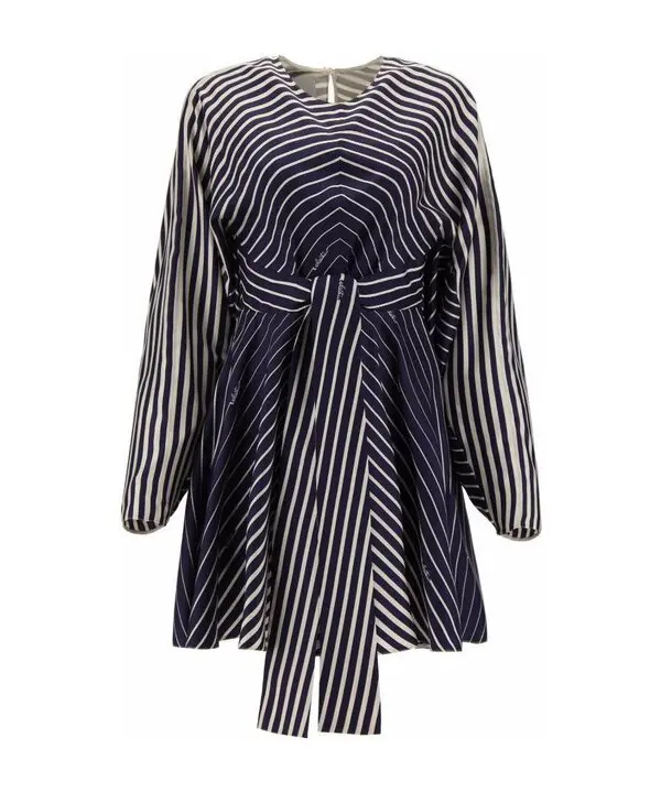 Valentino Garavani Striped Lace Dress - Black