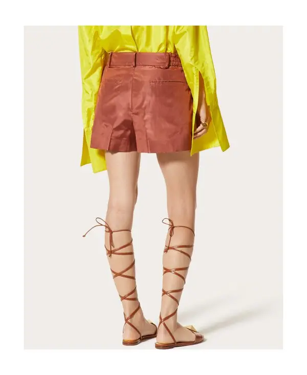 Valentino Garavani High Waist Straight Leg Shorts