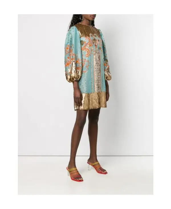 Valentino Garavani Sequined Embroidered Mini Dress