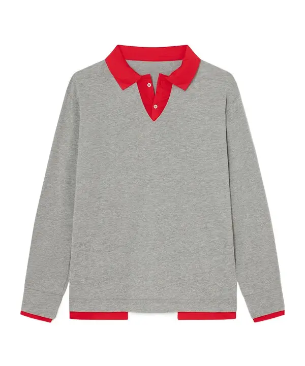 Gimaguas Long-sleeve V-neck Polo Shirt