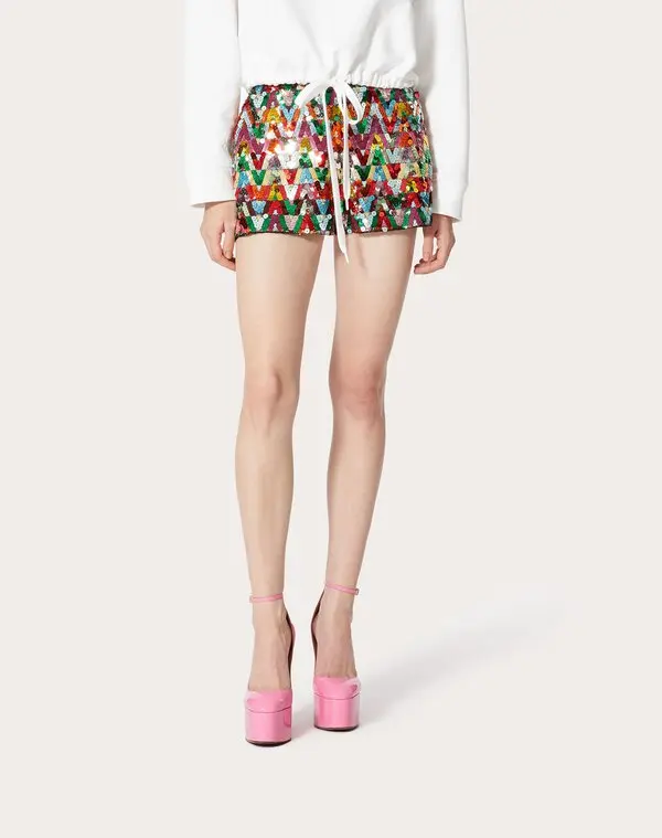 Valentino Garavani Sequined Shorts