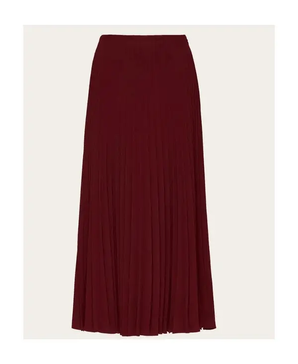 Valentino Garavani Pleated Midi Skirt - Brown