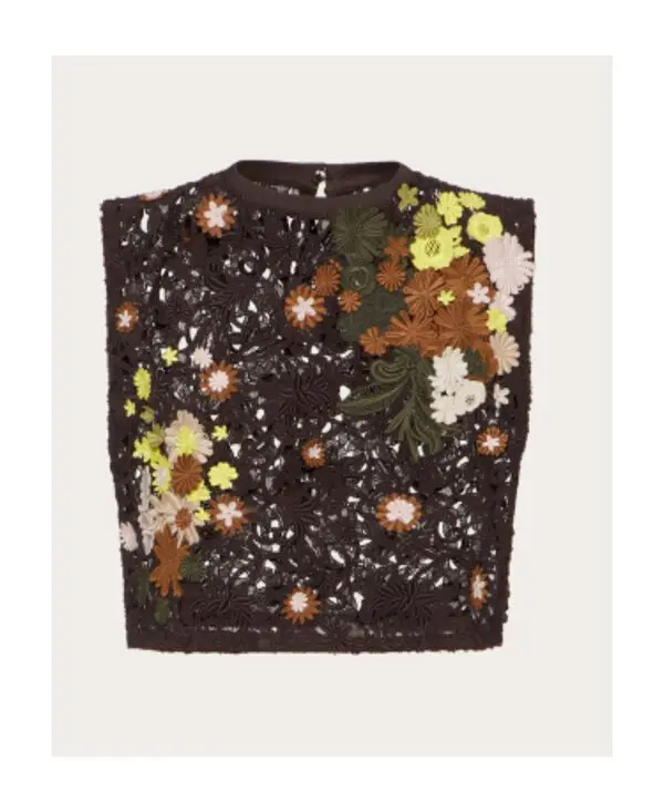 Valentino Garavani Logo Embroidered Vest - Black