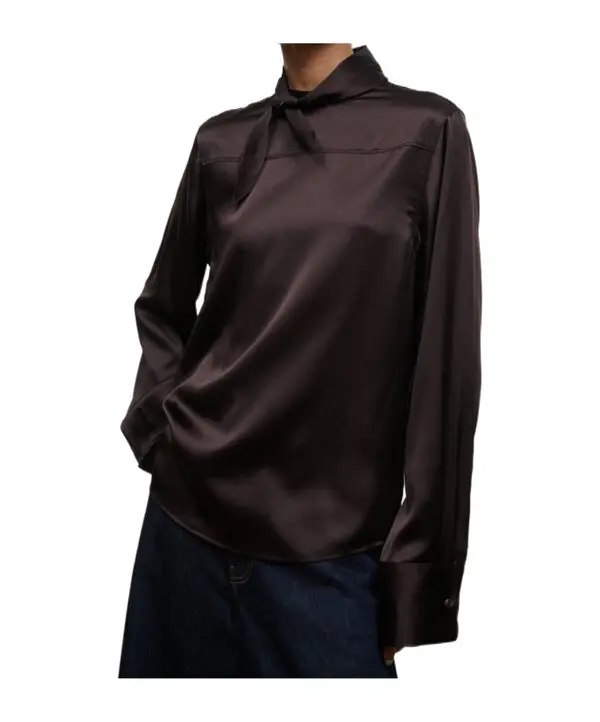 Staud Long-sleeve Silk Shirt