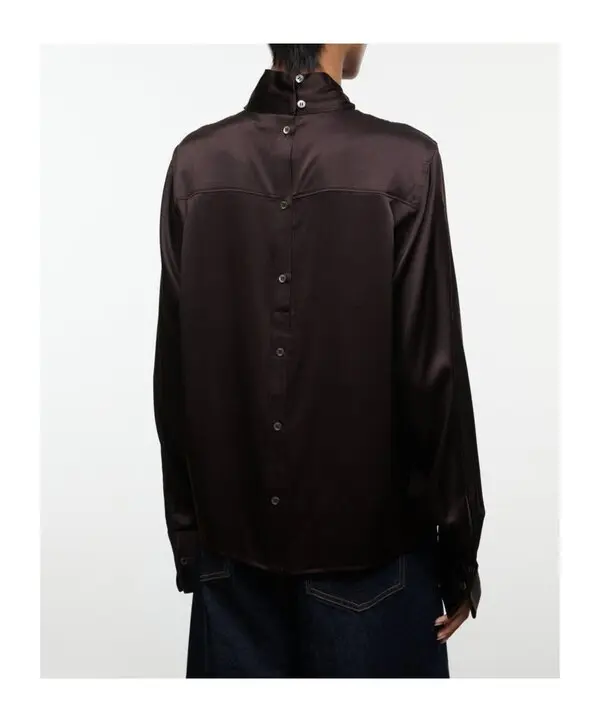 Staud Long-sleeve Silk Shirt