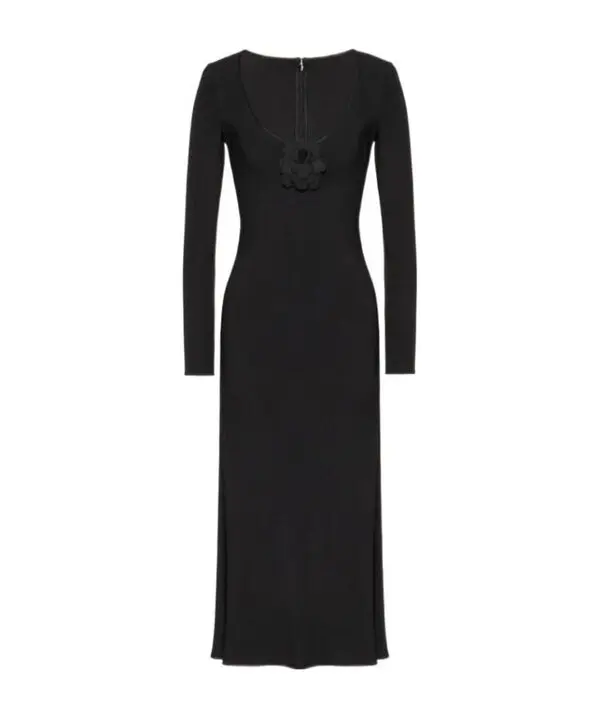 Valentino Garavani Rose Applique Midi Dress