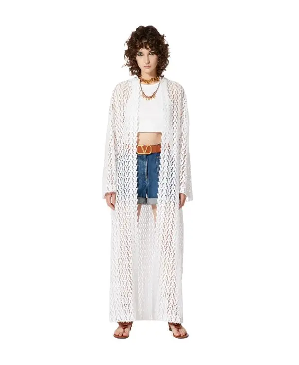 Valentino Garavani Long-sleeve Lace Kimono