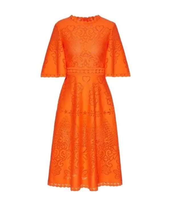Valentino Garavani Fit Dress - Orange