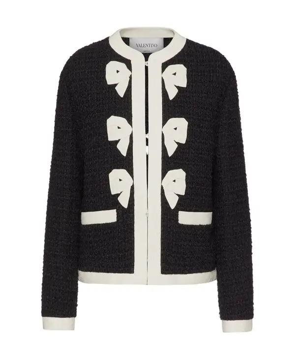 Valentino Garavani Bow-detail Tweed Jacket